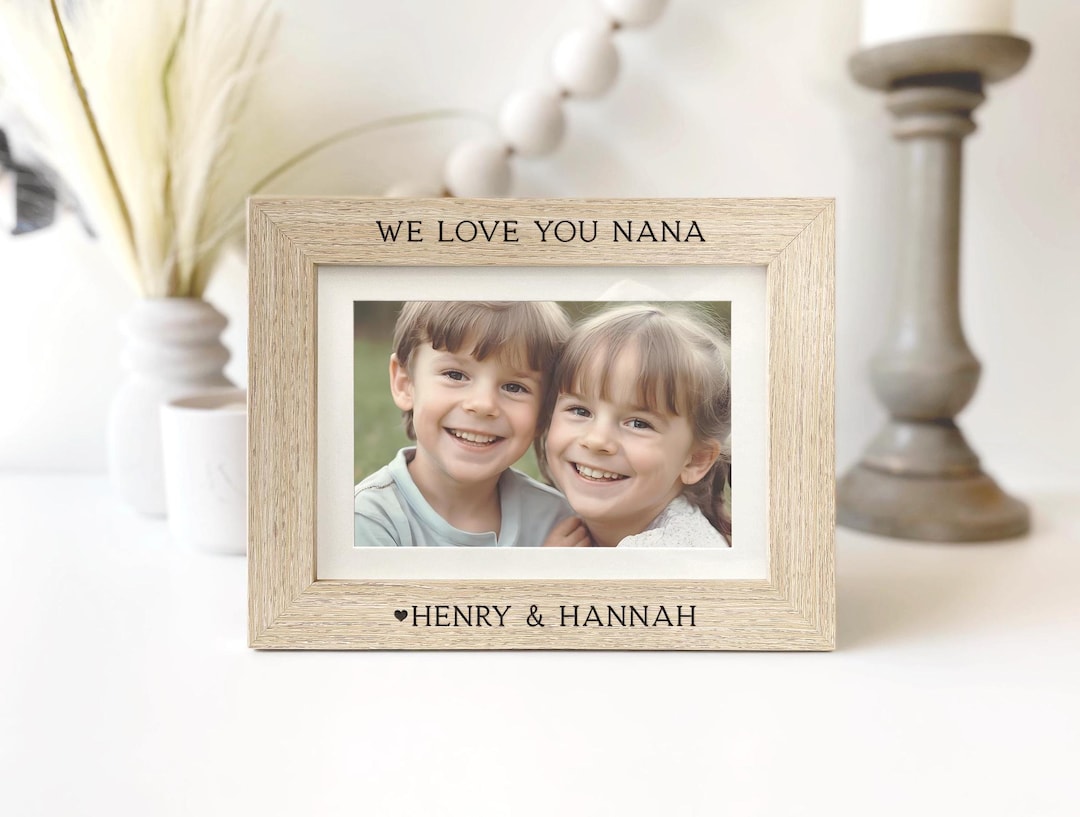 We Love You Nana Personalized Picture Frame | Photo Frame Gift for ...