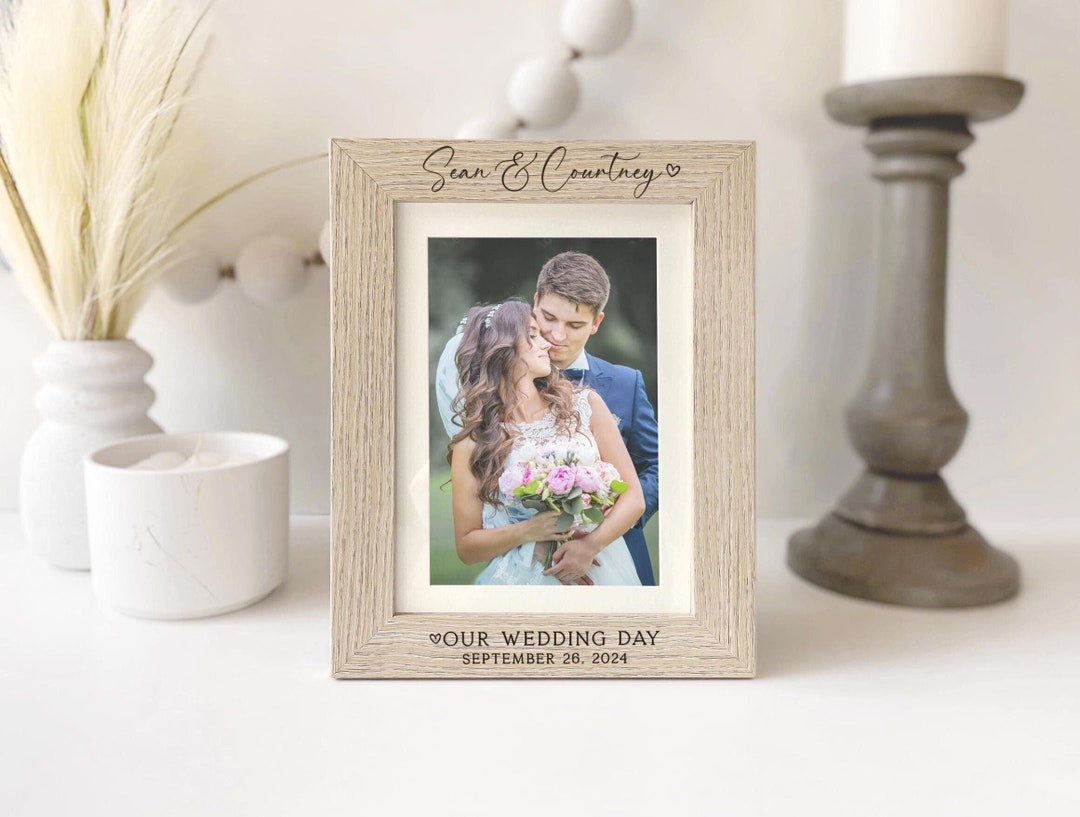 Bride & Groom | Our Wedding Day | Personalized Picture Frame | Bridal ...