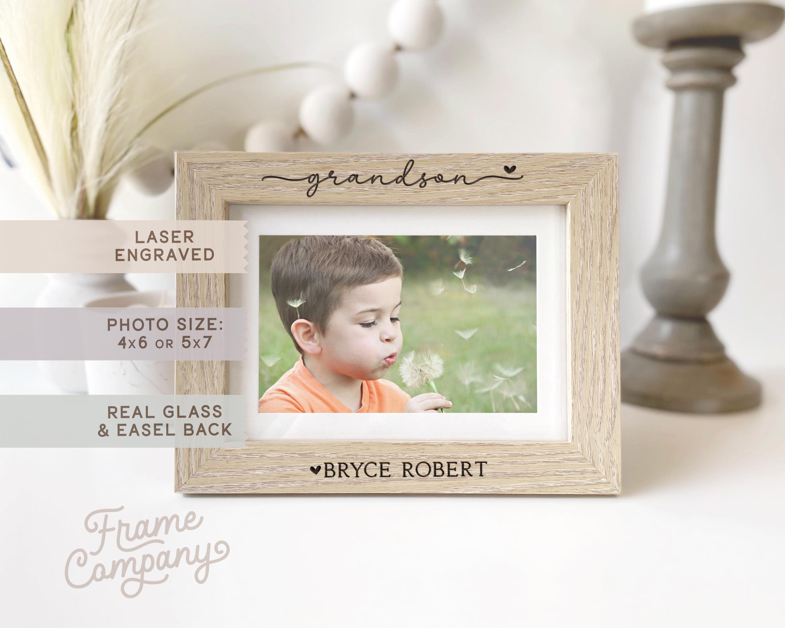 Grandson | Personalized Baby Name Picture Frame | First Grandchild ...