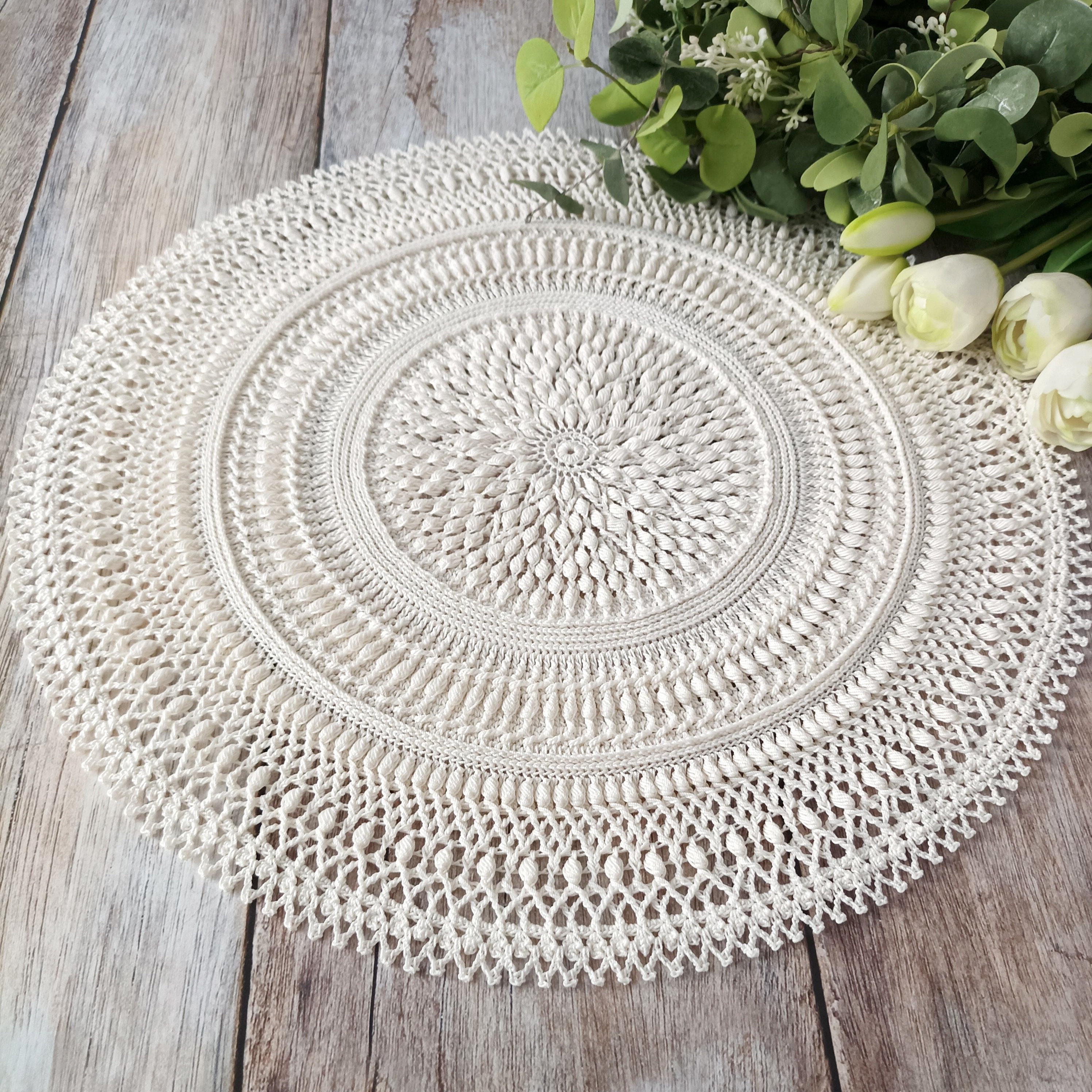 Textured Crochet Doily 3D Crochet Table Centerpiece Textured - Etsy