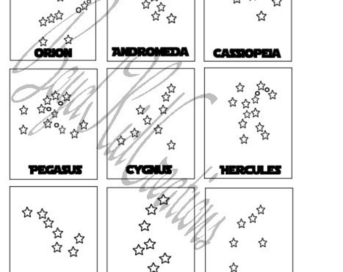Constellation Projection Cards Digital File (svg & PDF) Personal Use - Etsy