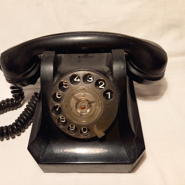 Black Bakelite Phone - Etsy