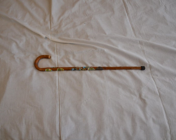 Handmade Walking Sticks Made of Wood and Decorated With Pyrography and ...