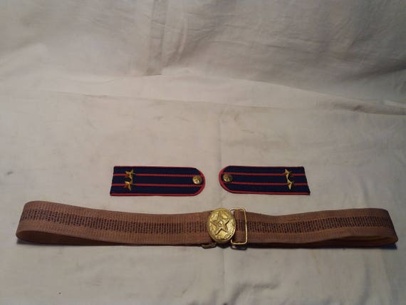 Memorabilia Vintage Soviet Red Army Parade Belt & Pair Shoulder ...