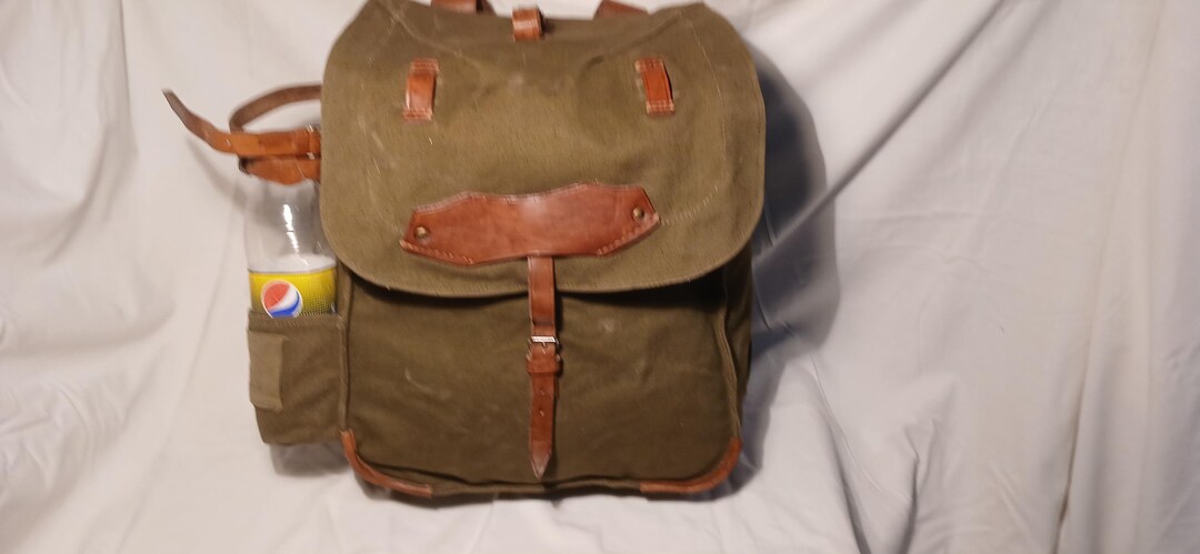 Vintage 1980's Military Green Canvas Backpack/romanian Army/ - NEW - Etsy