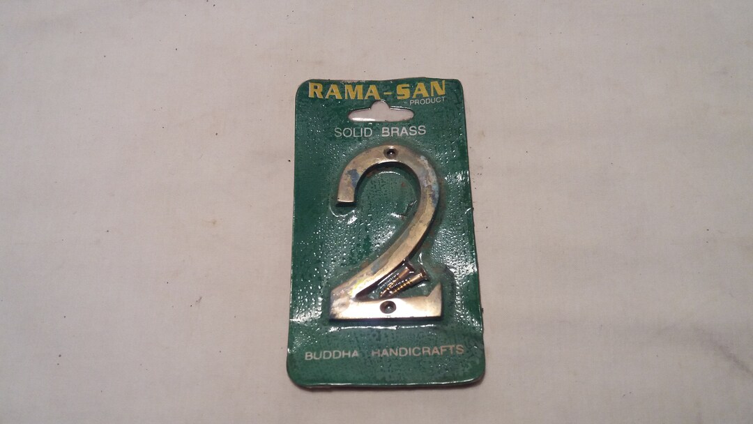 Vintage Brass House Number - Door Sign - Etsy
