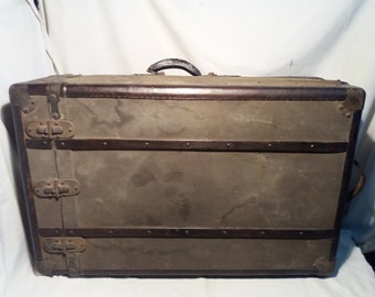Vintage 30s Echt Vulkanfiber Suitcase, German Luggage - Etsy
