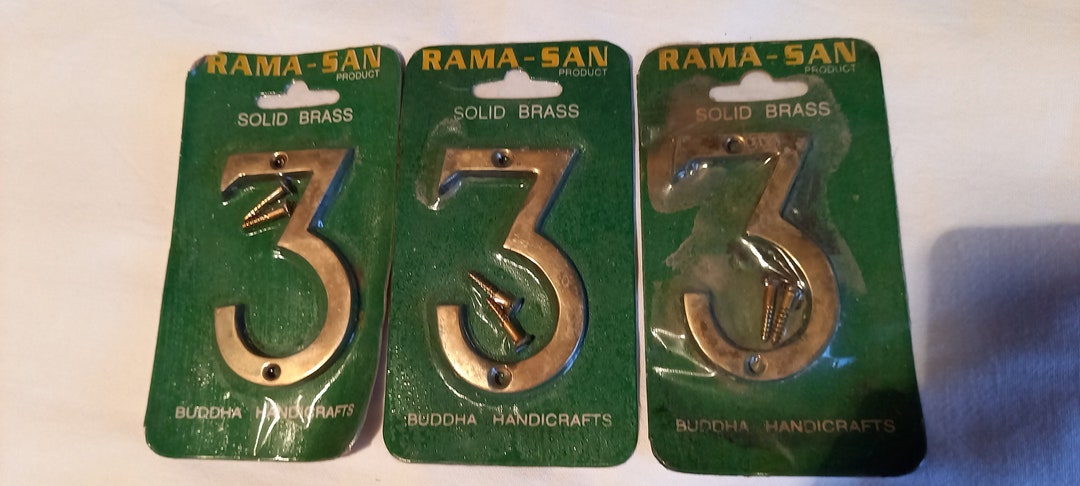 Vintage Brass House Number - Door Sign - Etsy