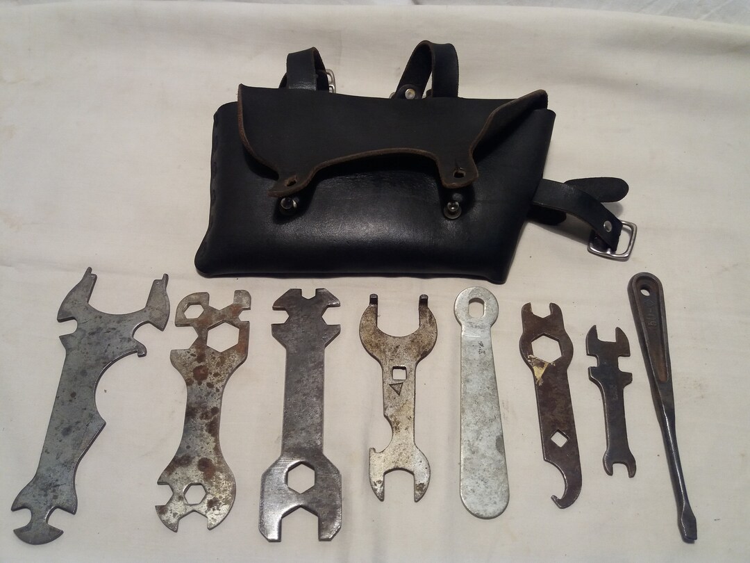 Vintage 1960's Black Leather Case for Bicycle Tools - SET - Etsy
