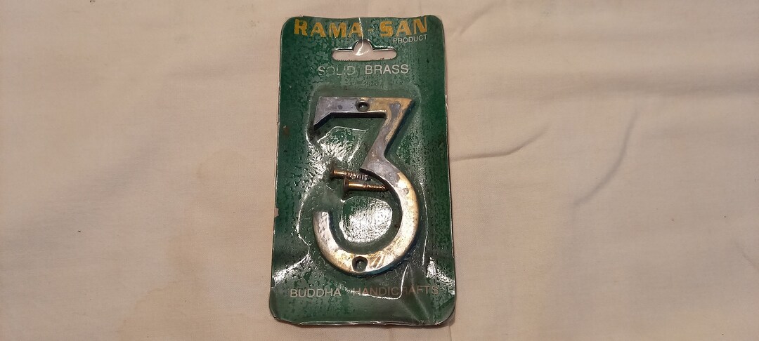 Vintage Brass House Number - Door Sign - Etsy