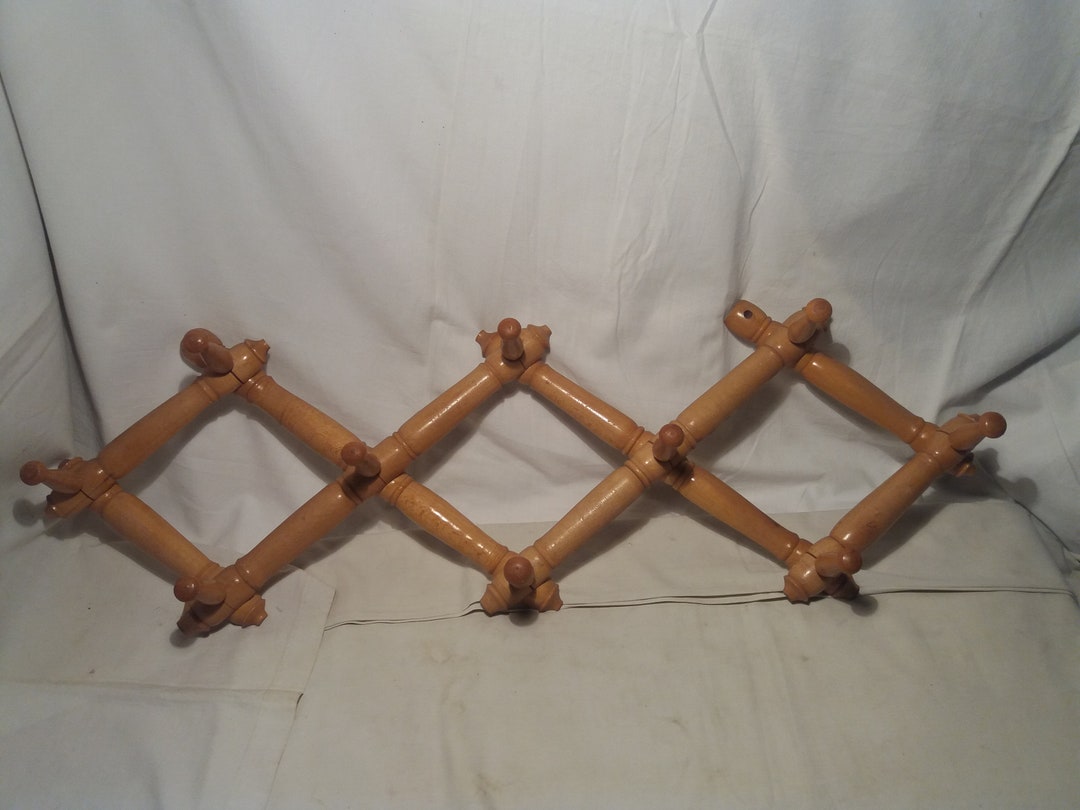 Vintage Handmade Wooden Folding Hanger - NEW - Etsy