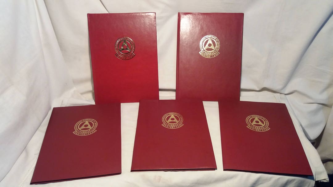 Vintage Dark Red Faux Leather Portfolios - Five Identical - NEW - Etsy