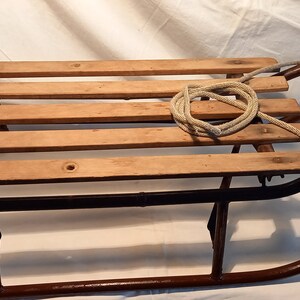 Vintage Handmade Wood & Metal Foldable Sled - Etsy