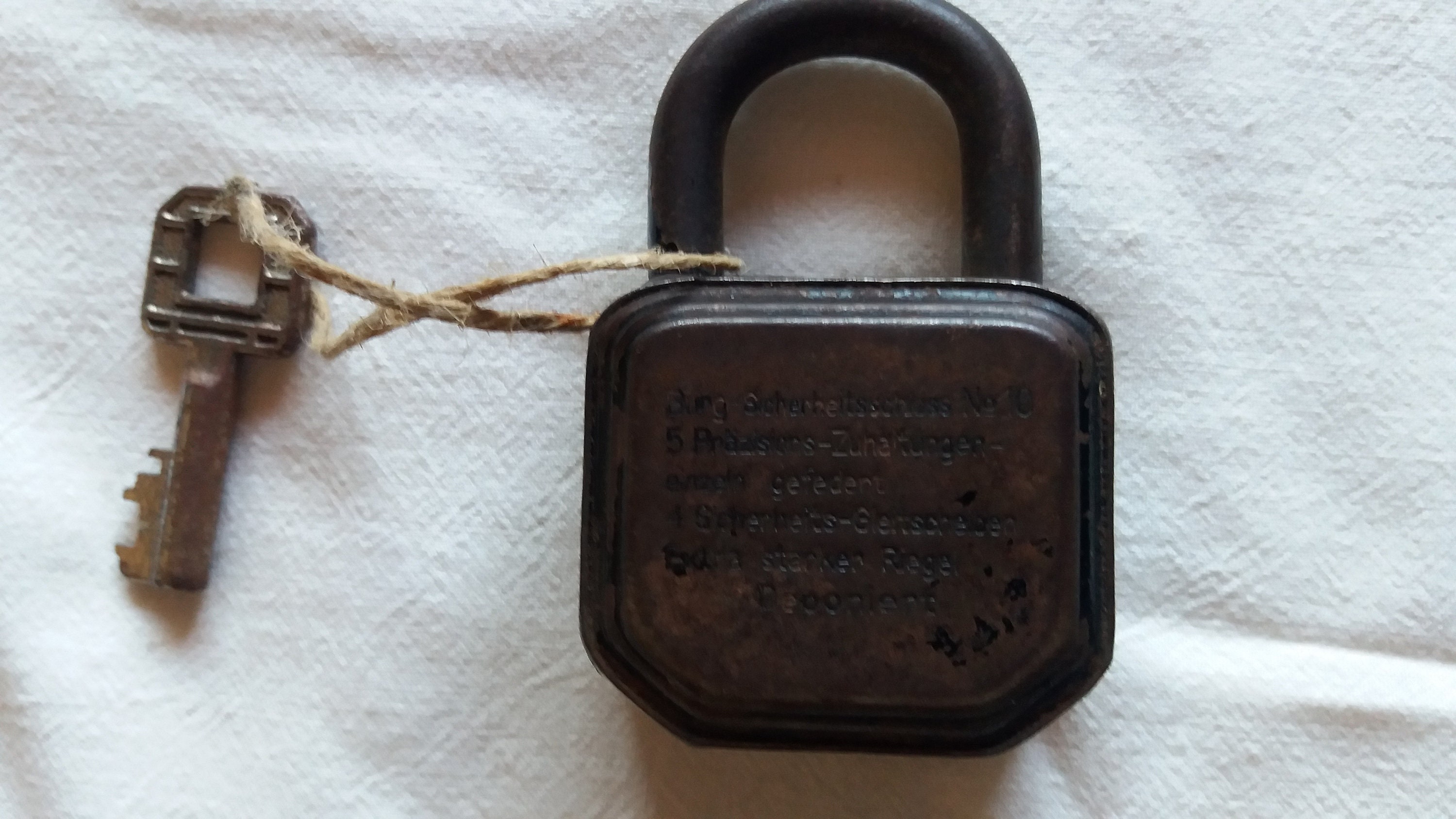 Vintage Metal Padlock With Key.brand:burg - GERMANY - Etsy