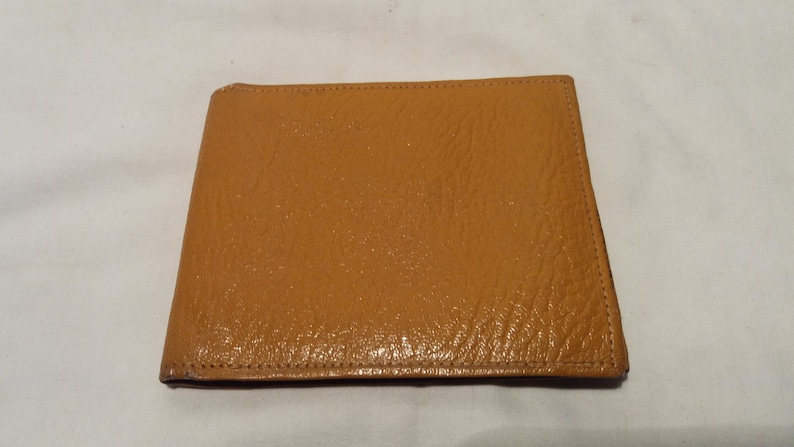 Vintage Yellow Leather Men's Wallet - NEW - Etsy