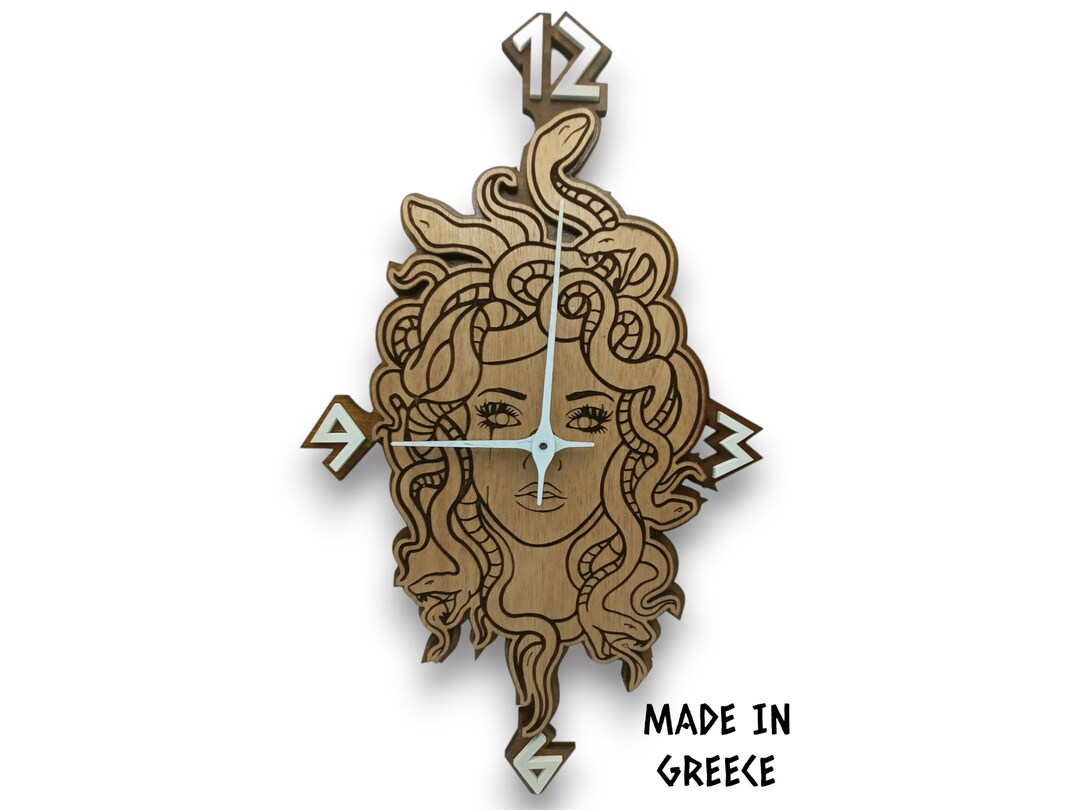 Medusa Wall Clock,greek Mythology,made in Greece - Etsy