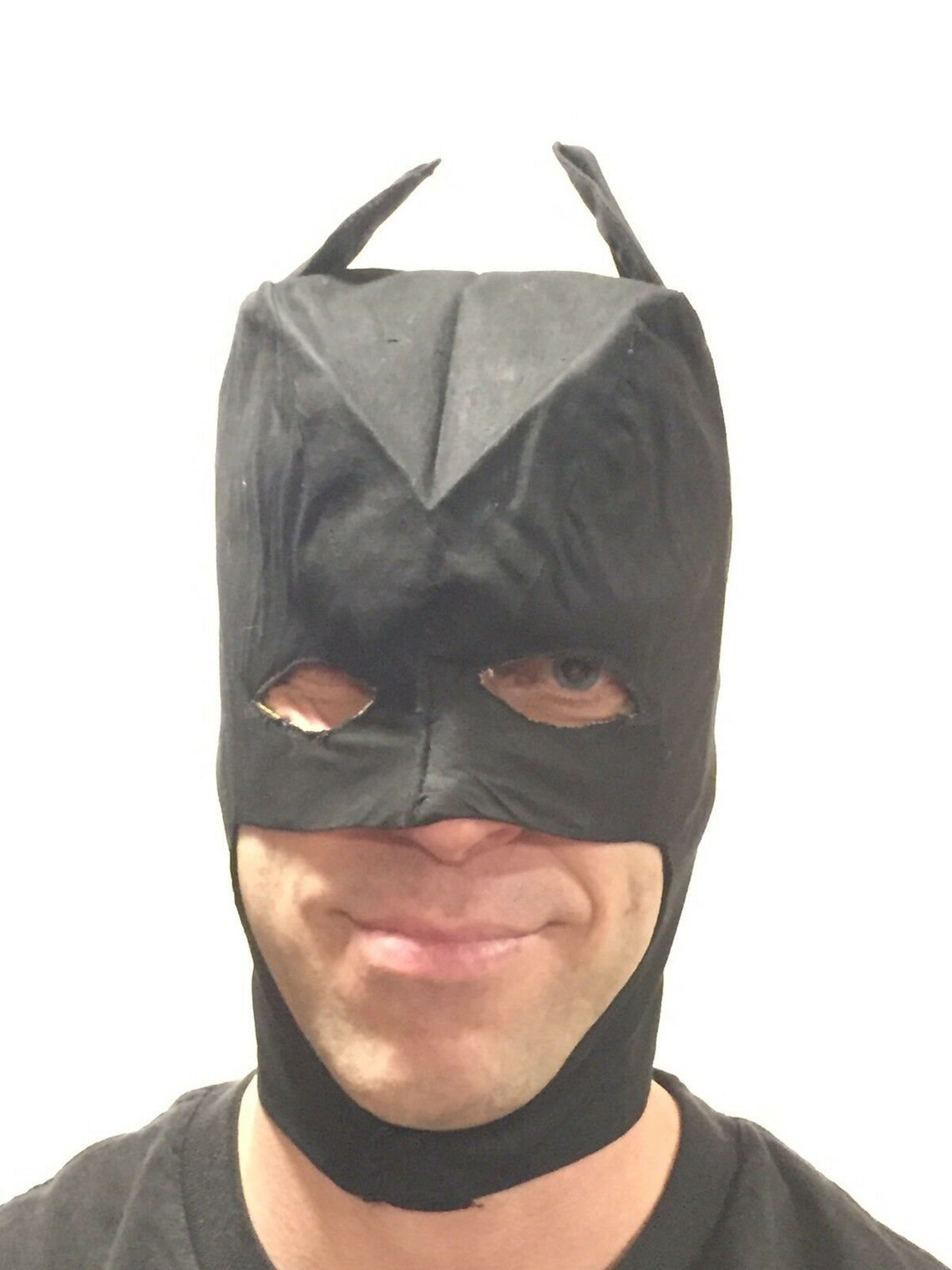 Batman Fabric Mask Handmade Black Adult Halloween Costume | Etsy