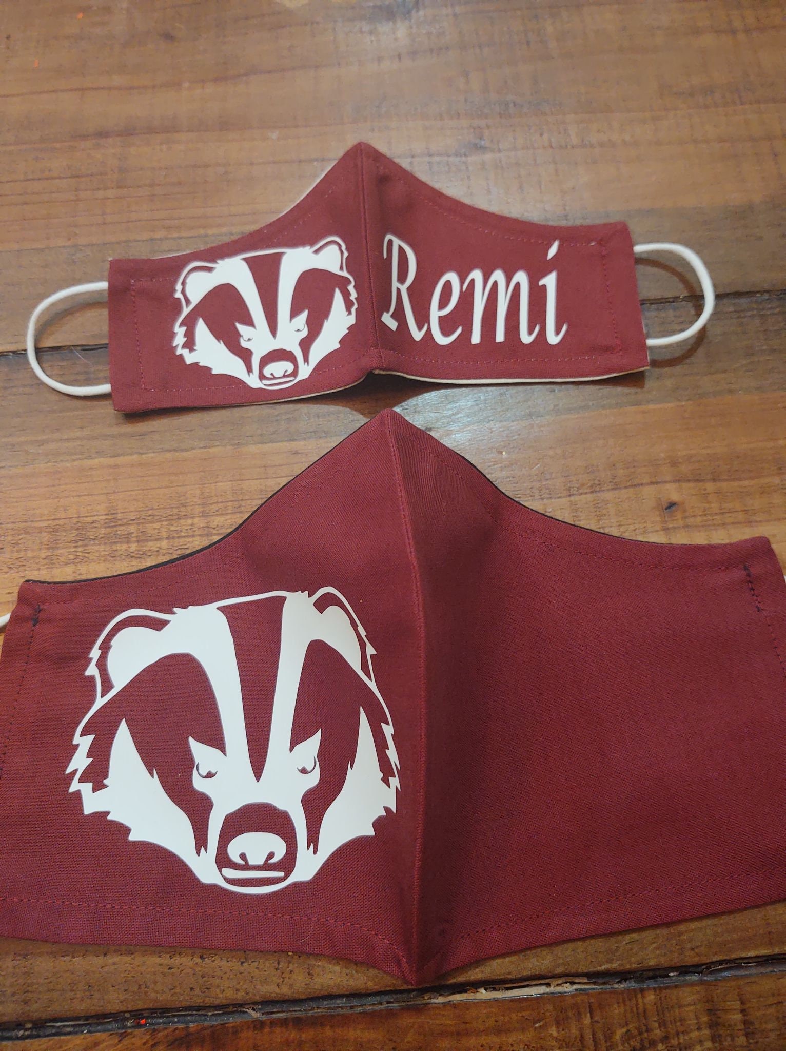 Beebe Badger Face Mask Personalized. Show your Badger Pride | Etsy