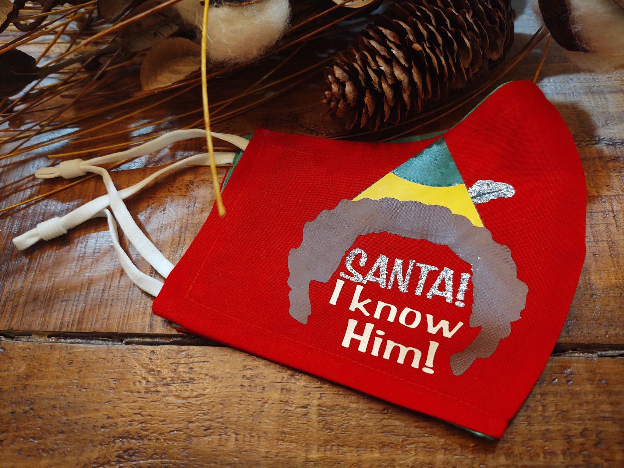 Buddy the Elf Face Mask, Santa I Know Him - Etsy
