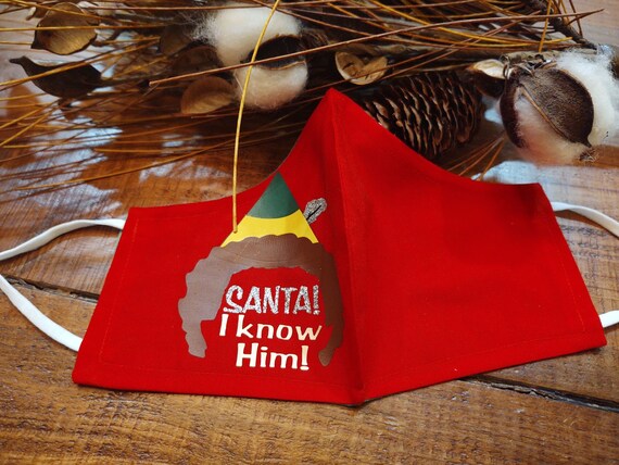 Buddy the Elf Face Mask Santa I Know Him | Etsy