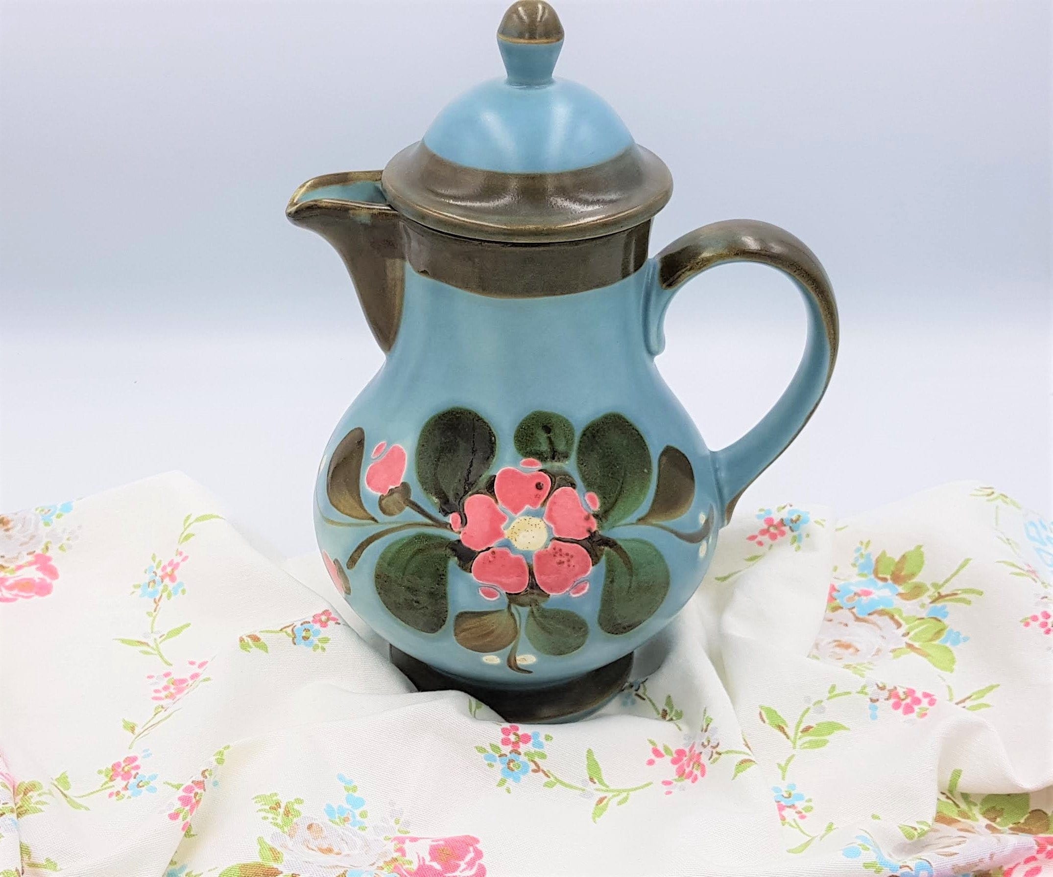 Antique Majolica, German Schramberg Handgemalt Garmisch Teapot - Etsy