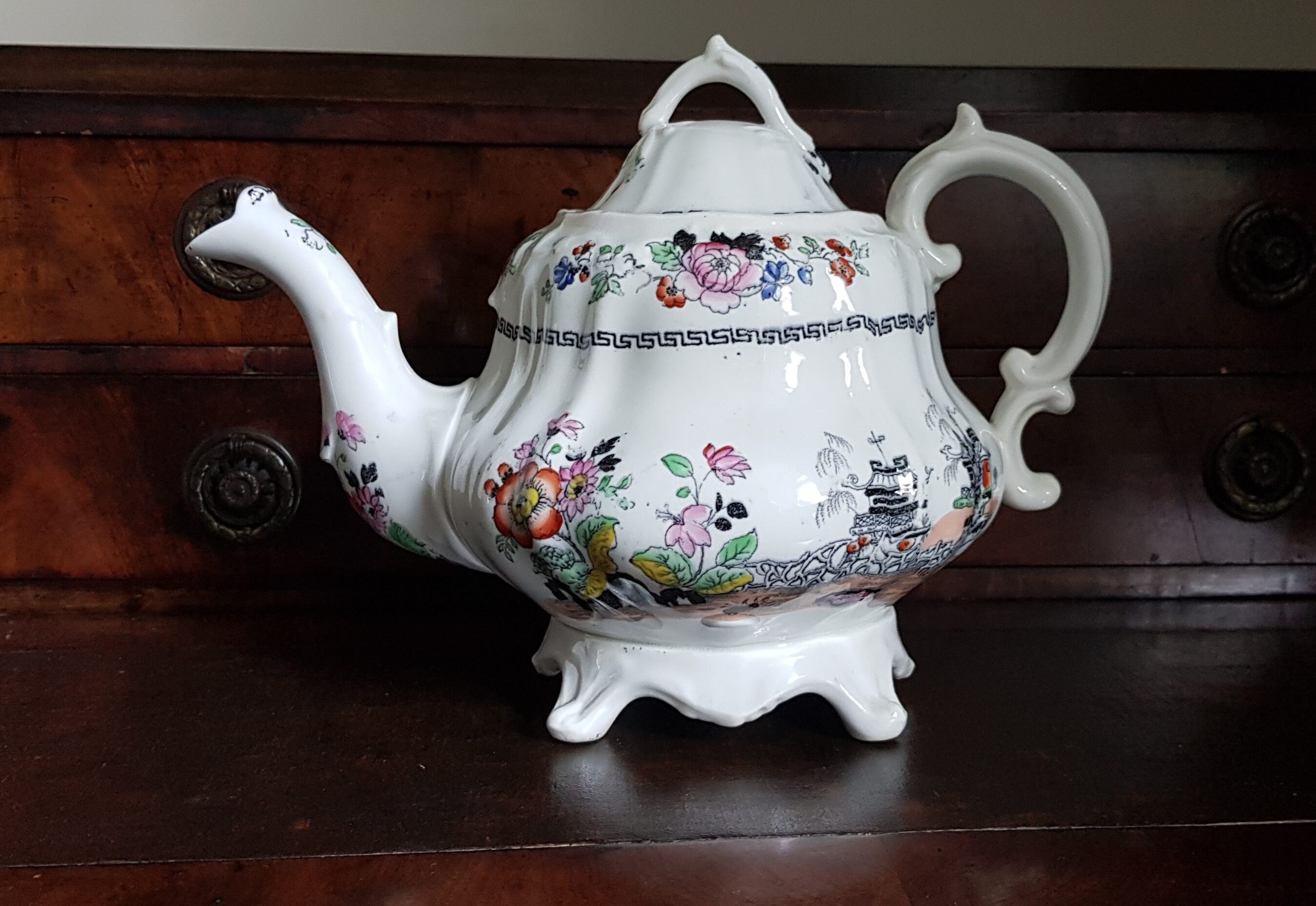 Antique Complete Tea Set Pagoda Pattern Copeland Spode Staffordshire - Etsy