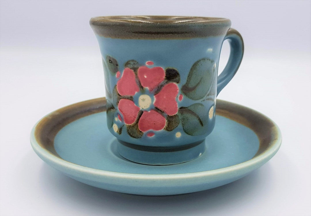 Antique Majolica, German Schramberg Handgemalt Garmisch Teacup and ...