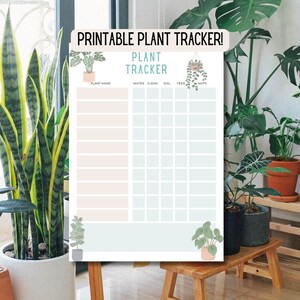 Printable Plant Tracker, Digital Download - Etsy