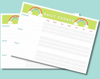 7 Day Chore Chart - Etsy