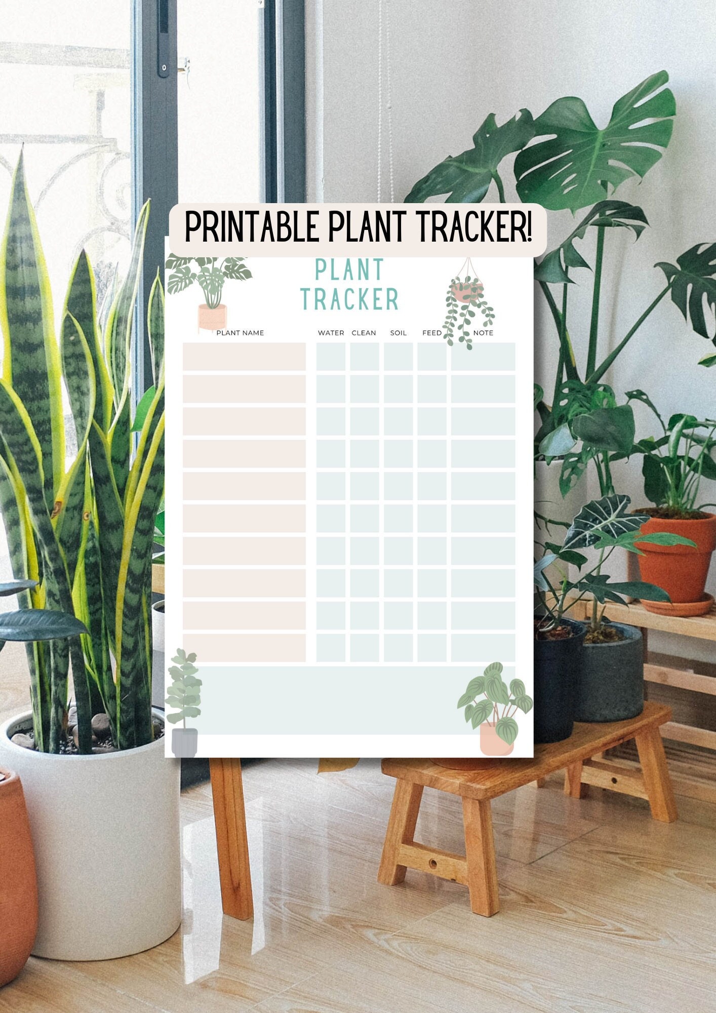 Printable Plant Tracker, Digital Download - Etsy