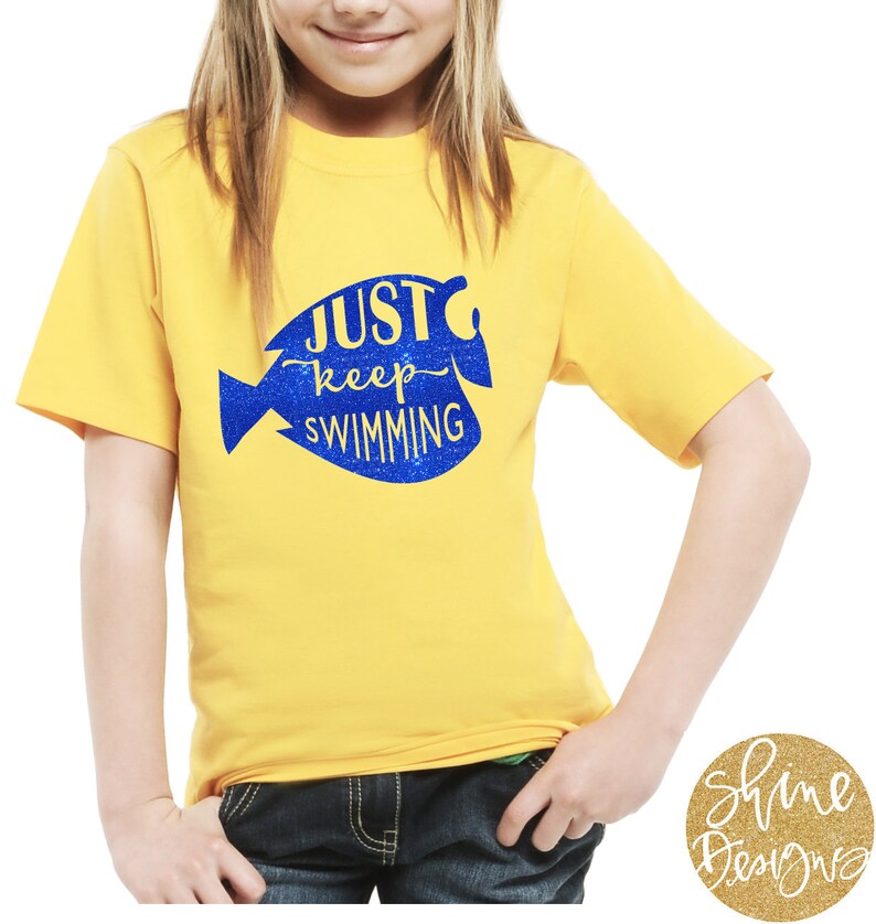 Just Keep Swimming Shirt - Finding Dory Magical Glitter Shirt - Etsy