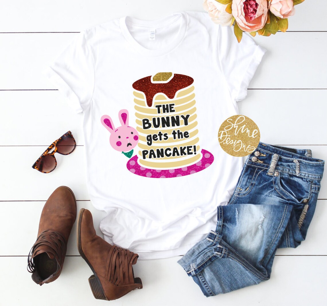 The Bunny Gets the Pancake Wreck It Ralph 2 Glitter Shirt | Etsy