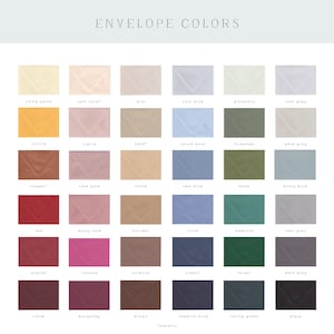 ADD ON - Colored Envelopes for Existing Orders - Etsy