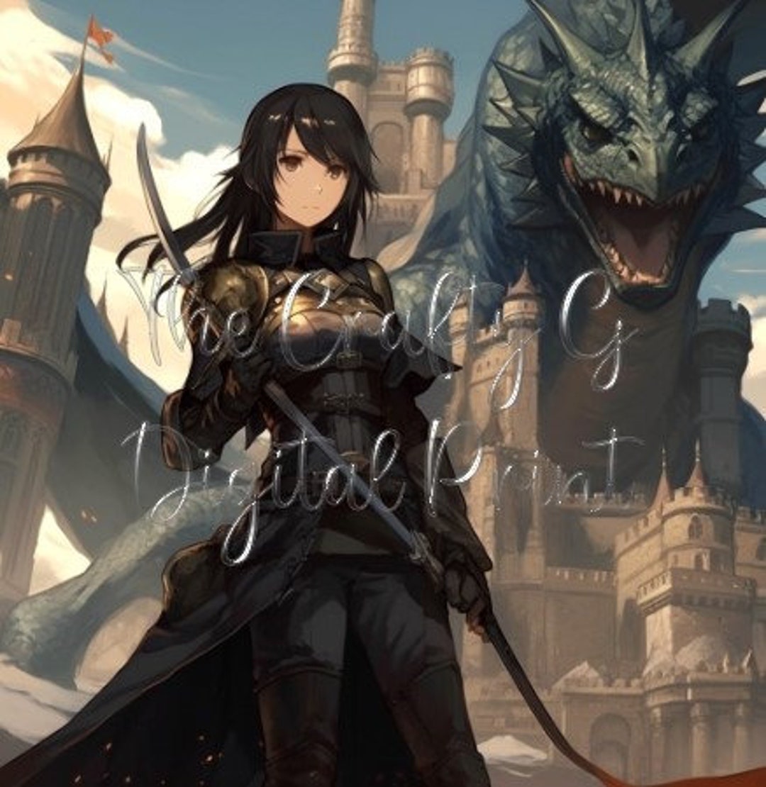 The Medieval Anime Gargoyle Warrior PNG - Etsy