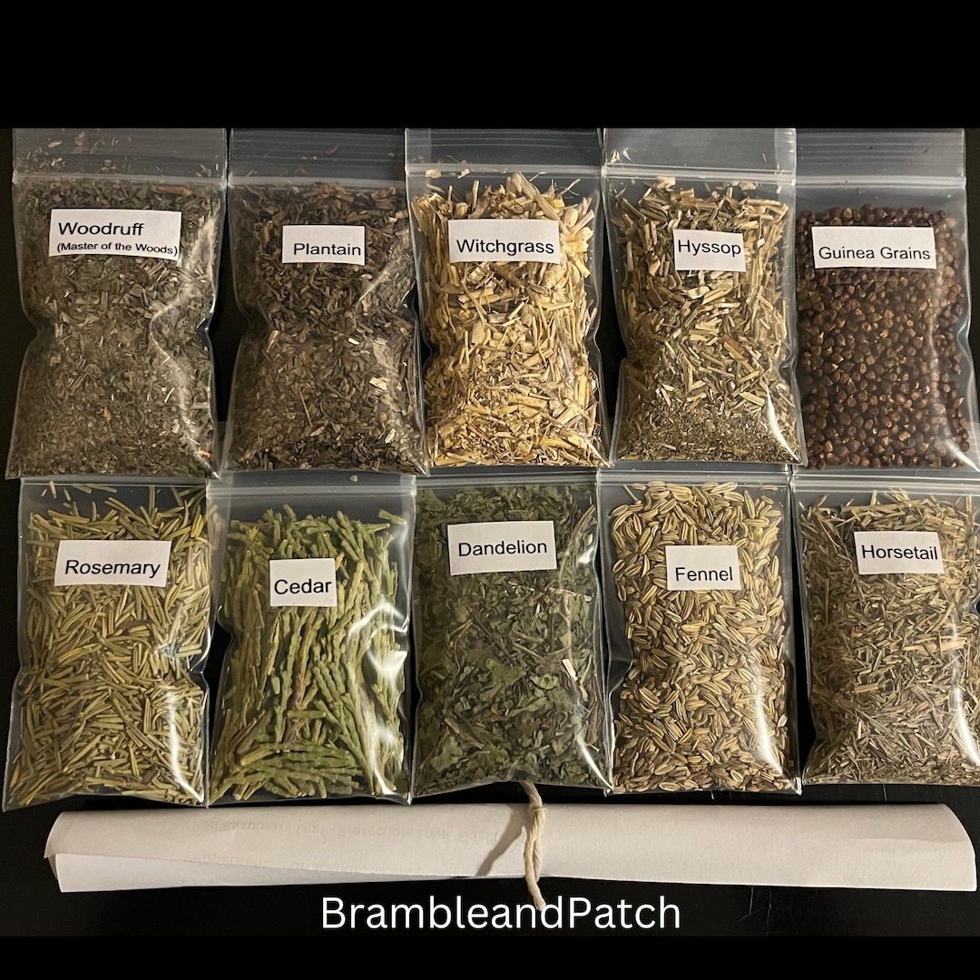 Hoodoo Herb Kit- Organic Herbs, 2x3" Bags- Master of the Woods, Wicca ...