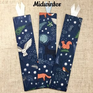 Woodland Bookmarks / Handmade Fabric Bookmark | Etsy