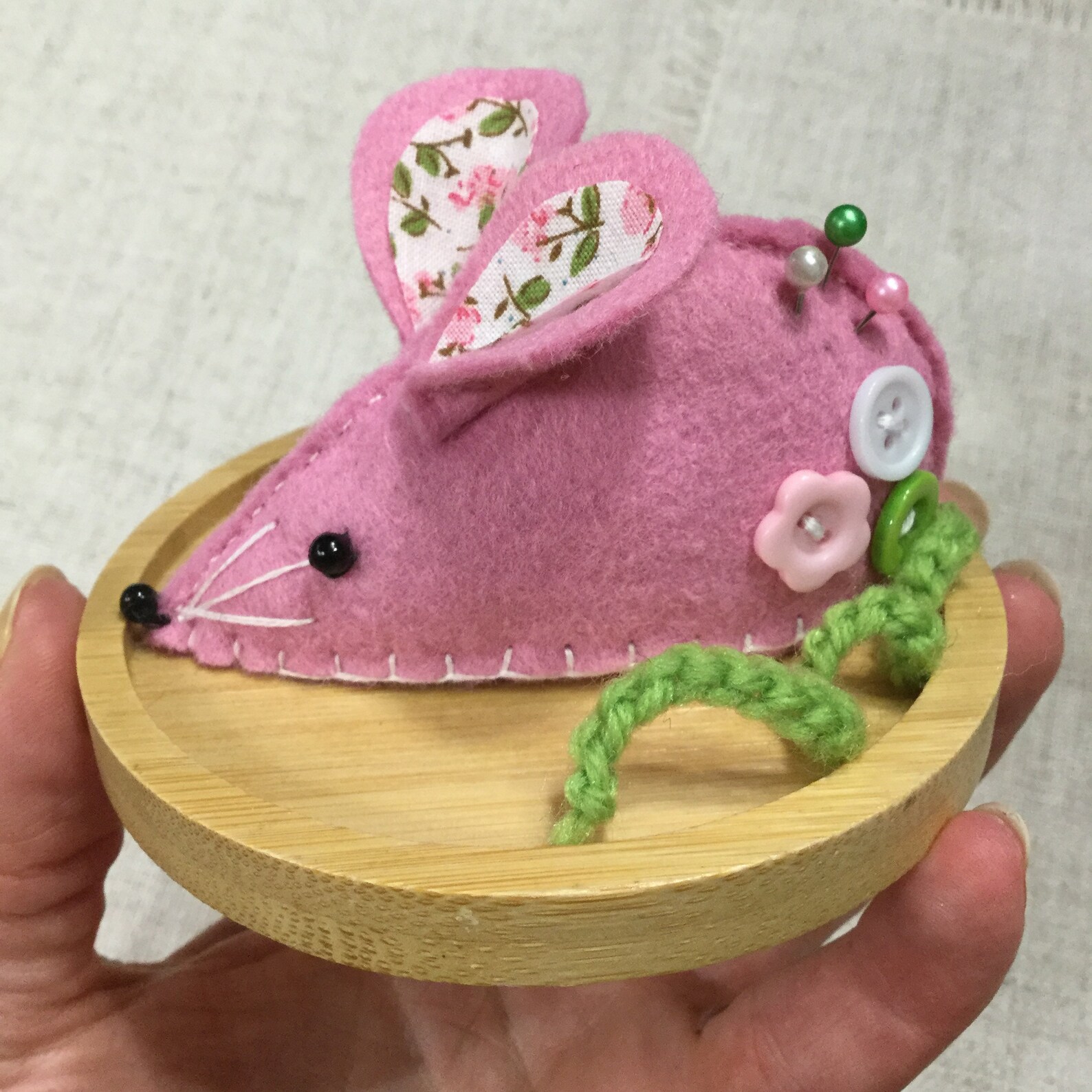 Pin Cushion Mouse / Handmade Pincushion | Etsy UK