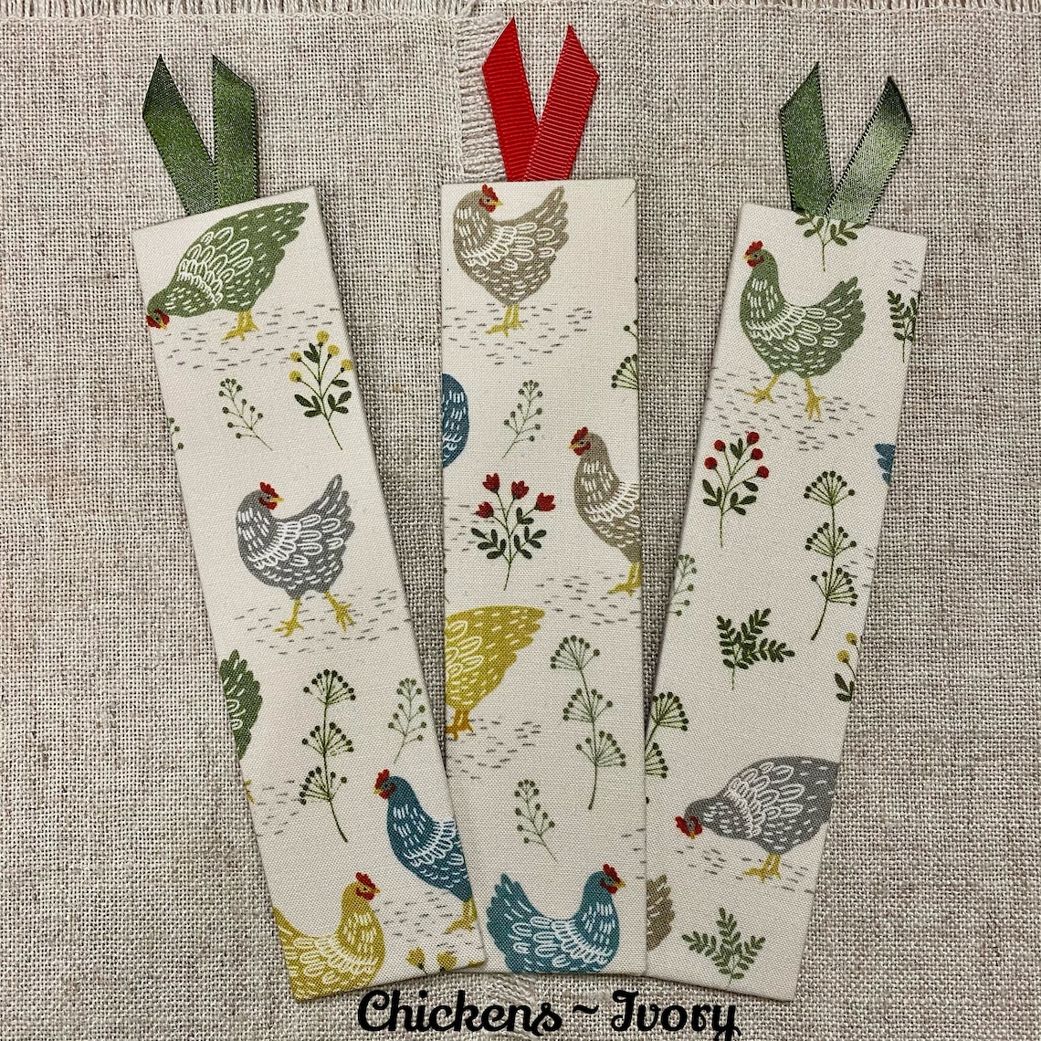 Cottage Garden Bookmarks / Handmade Fabric Bookmarks - Etsy