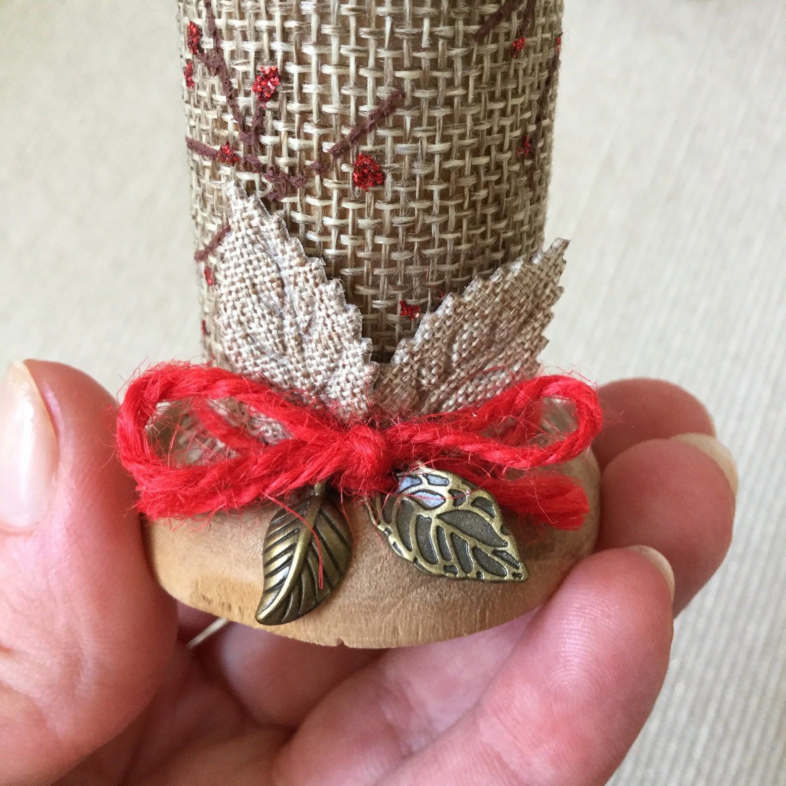 Cotton Reel Scissor Holder With Scissors / Autumn Inspired Design - Etsy