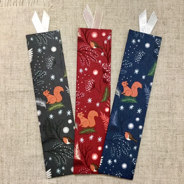 Woodland Bookmarks / Handmade Fabric Bookmark | Etsy