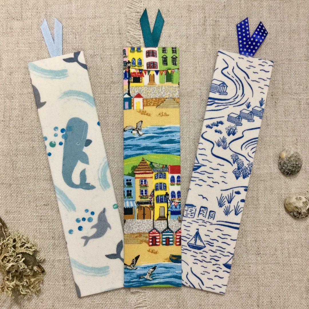 Seashore Bookmarks / Handmade Bookmarks / Nautical / Puffins / Whales ...