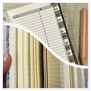 Pocket Address Book / Small Fabric Notebook / Bookmark - Etsy UK