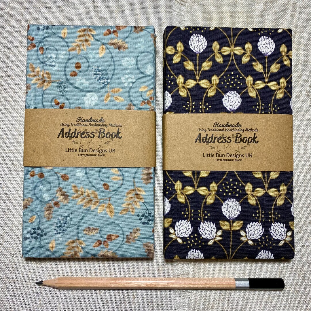 Handmade Fabric Address Book / Slim Floral Design - Etsy