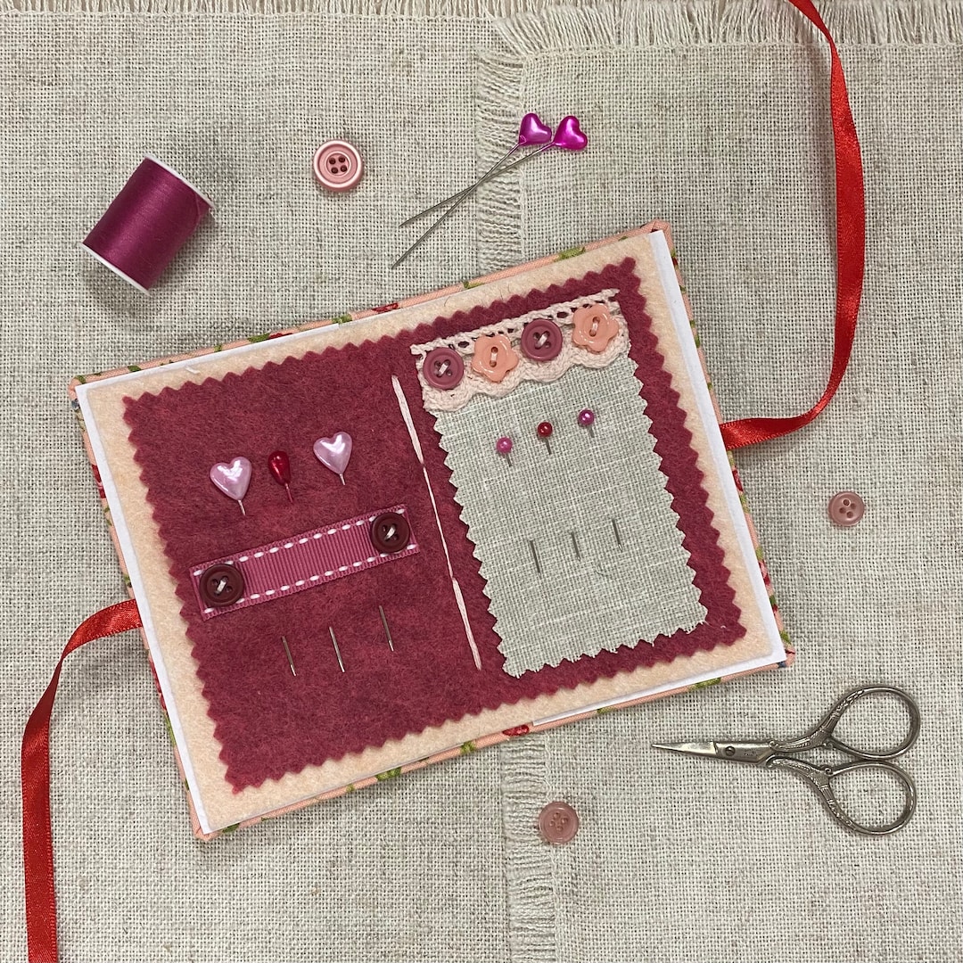 Rose Needle Case / Handmade Needle Book - Etsy