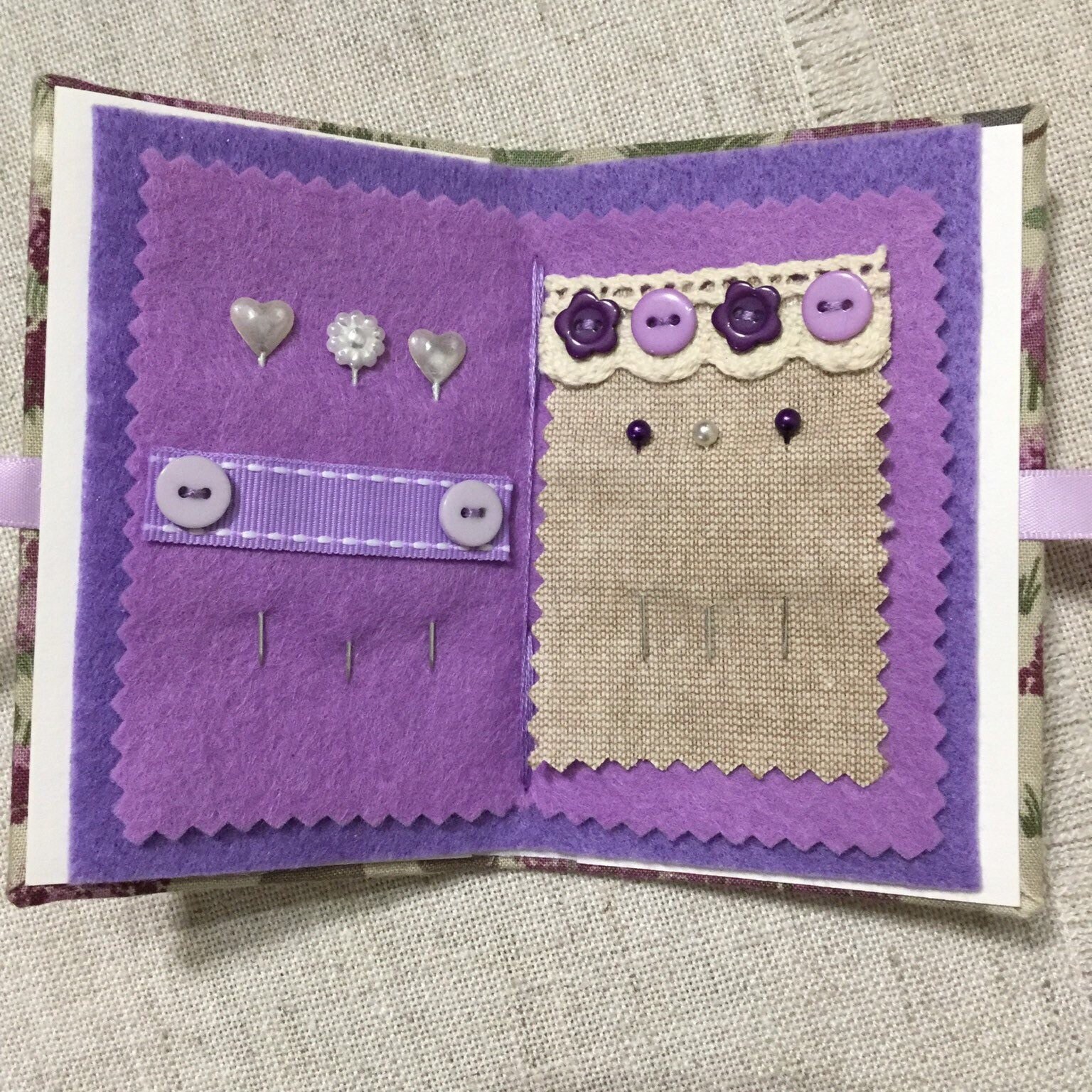 Needle Book / Handmade Needle Case | Etsy
