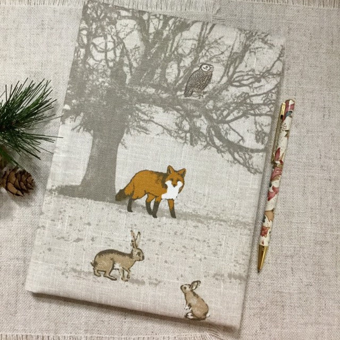 A5 Fox Notebook / Fabric Covered Address Book / Sketchbook / Diary - Etsy