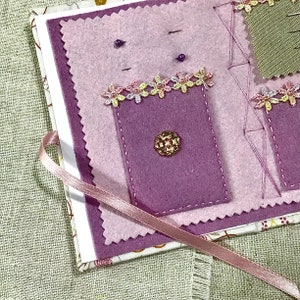 Large Needle Case With Scissor Pocket / Handmade Needle Book / Sewing ...