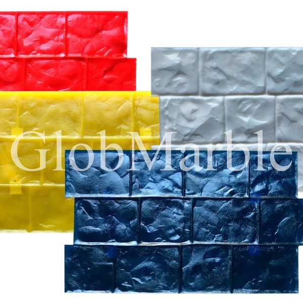 Stamped Concrete Floor Patterns Random Stone Concrete Stamp Set - 7 ...