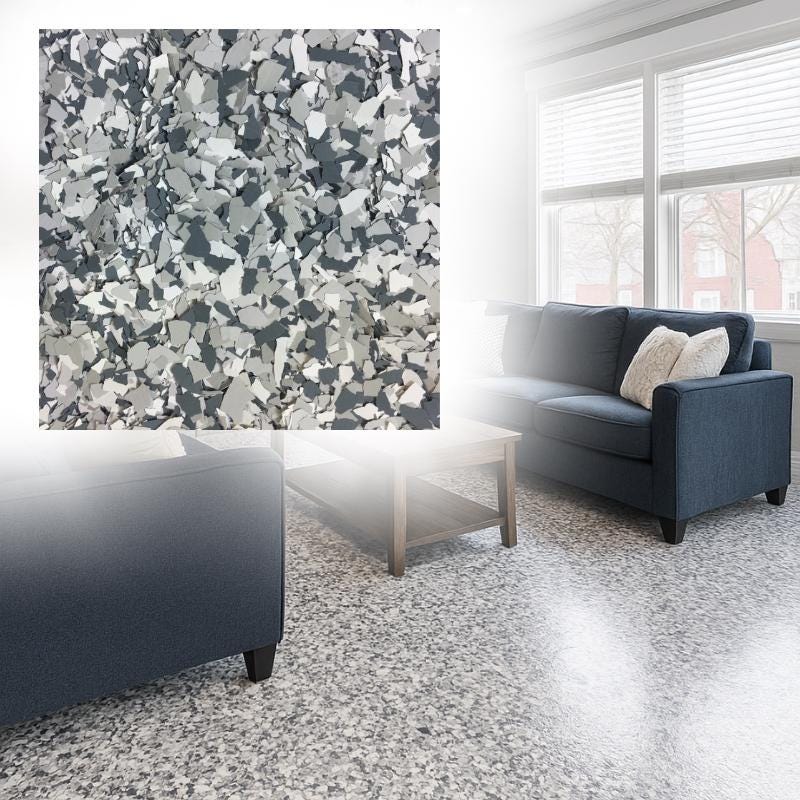 Epoxy Flakes for Garage Floors – 5/20/40 Lb | 12 Decorative Colors ...