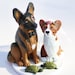 Three Welsh Corgi Figurines, Custom Sculpted and Painted, Based on ...